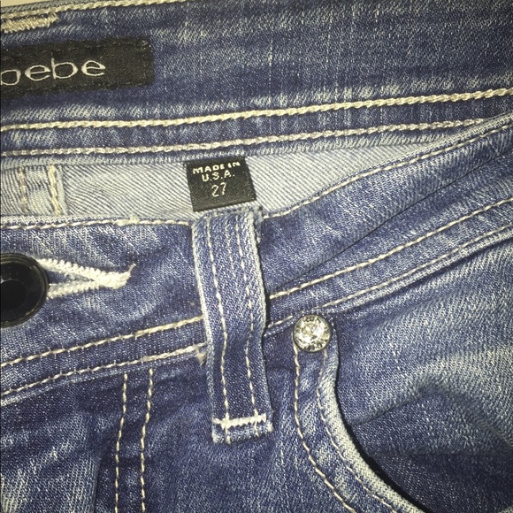 bebe | Jeans | Bebe Jeans With Rhinestones | Poshmark